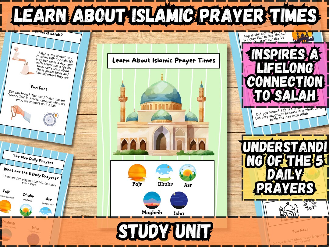 Interactive Salah Learning Activities for Kids 5 Daily Prayers ...