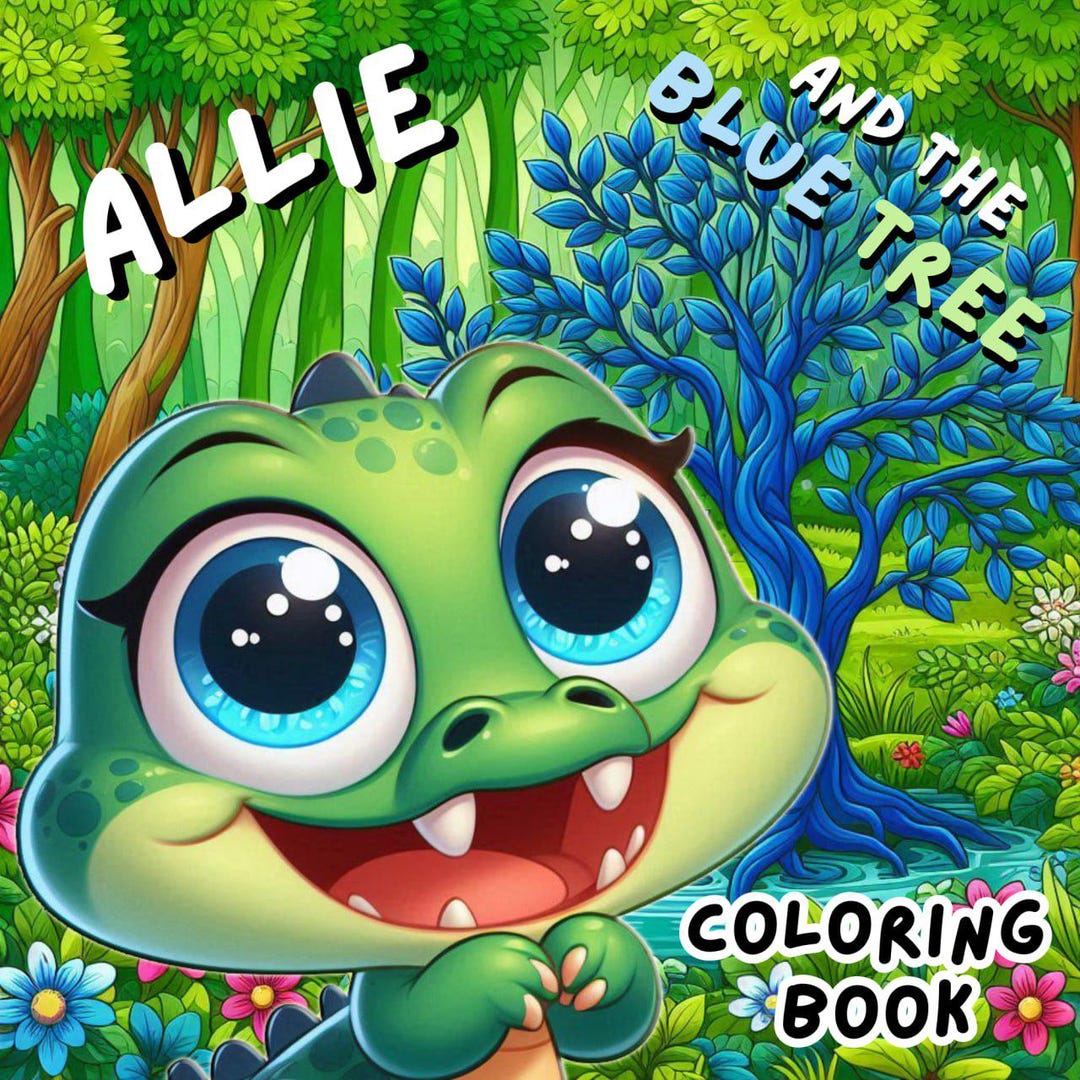 Alligator Digital Coloring Book - A Delightful Adventure With Baby ...