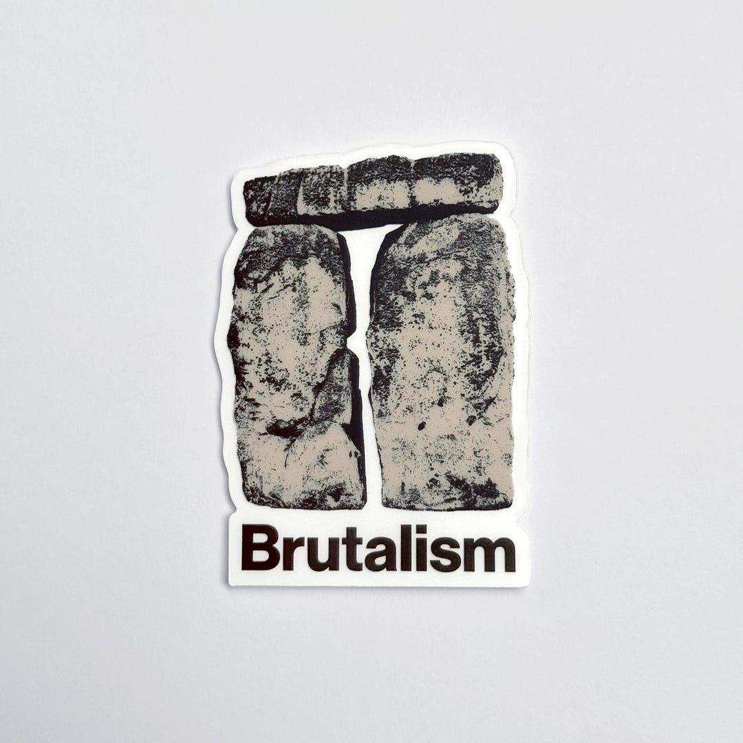 Brutalism, 3" Sticker - Etsy
