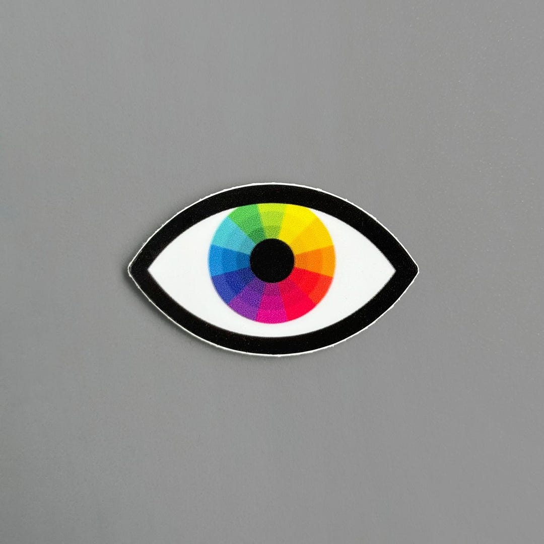 Color Wheel Eye, 2" Sticker - Etsy
