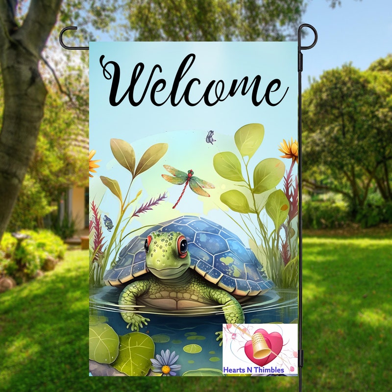 Sea Turtle Garden Flag - Etsy