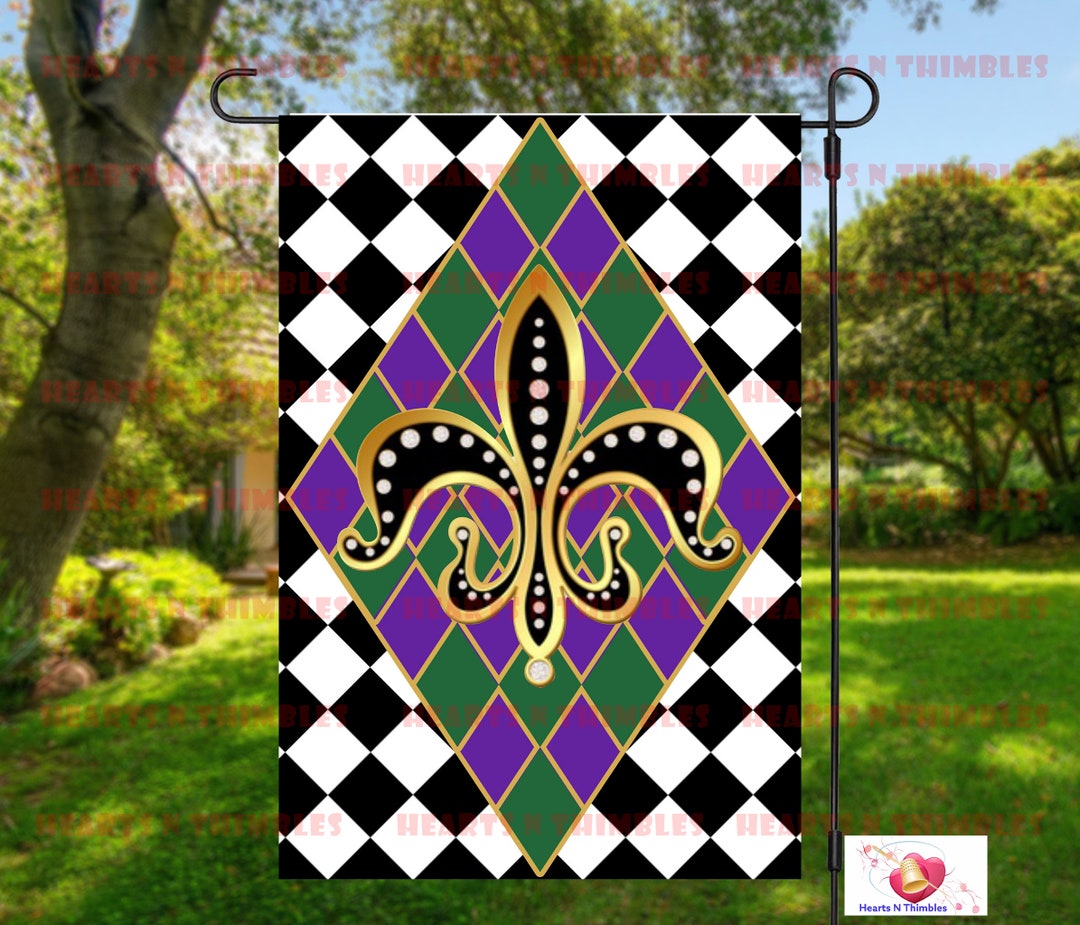 Mardi Gras Garden Flags - Etsy