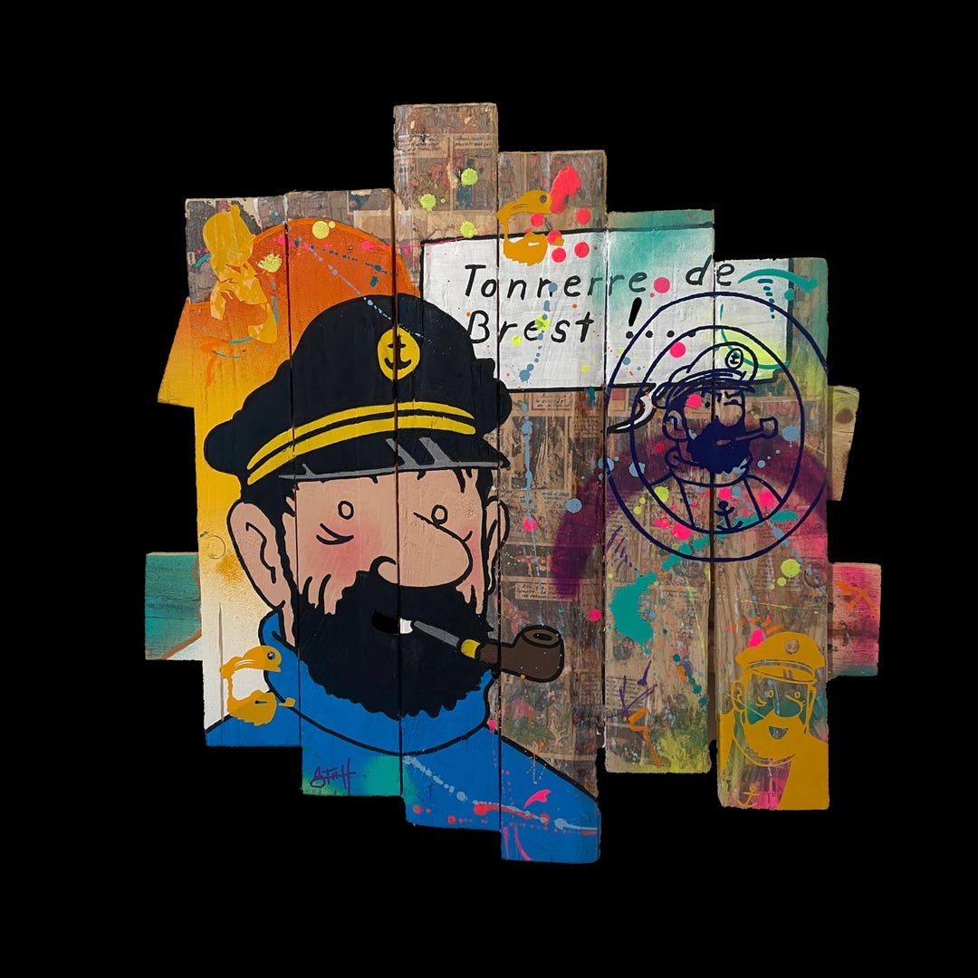 POP Art Painting Captain Haddock - Etsy UK