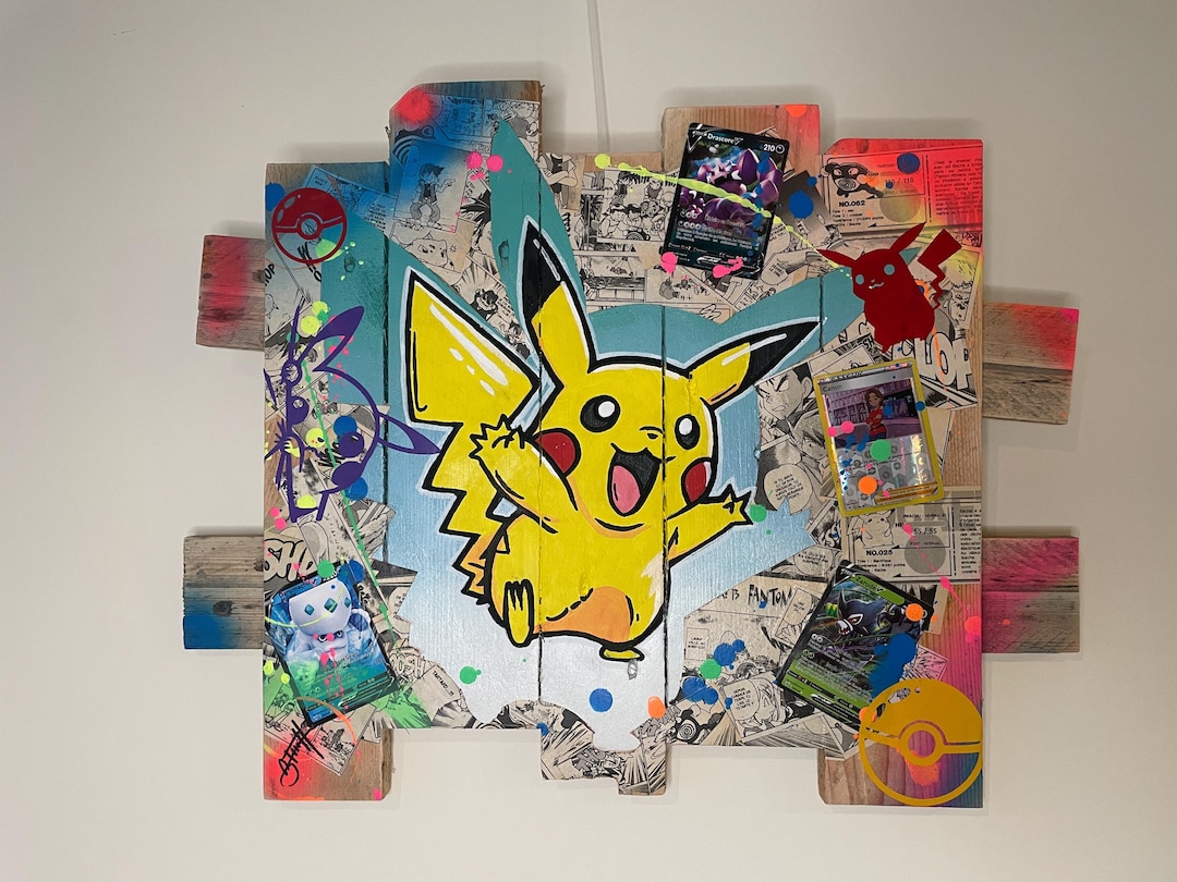 Pikachu Pop Art Painting - Etsy