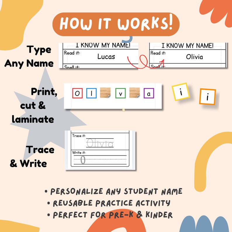 Custom Name Tracing Worksheet for Kids | Editable Write Your Name ...