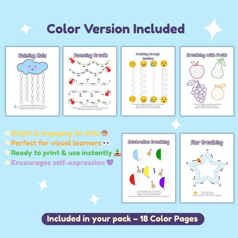 Tracing Emotions & Breathing Pack | Kids Emotional Regulation ...