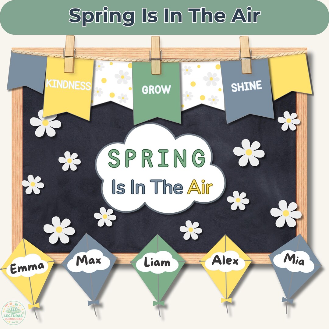 Spring is in the Air Bulletin Board Kit | Spring Classroom Decor ...