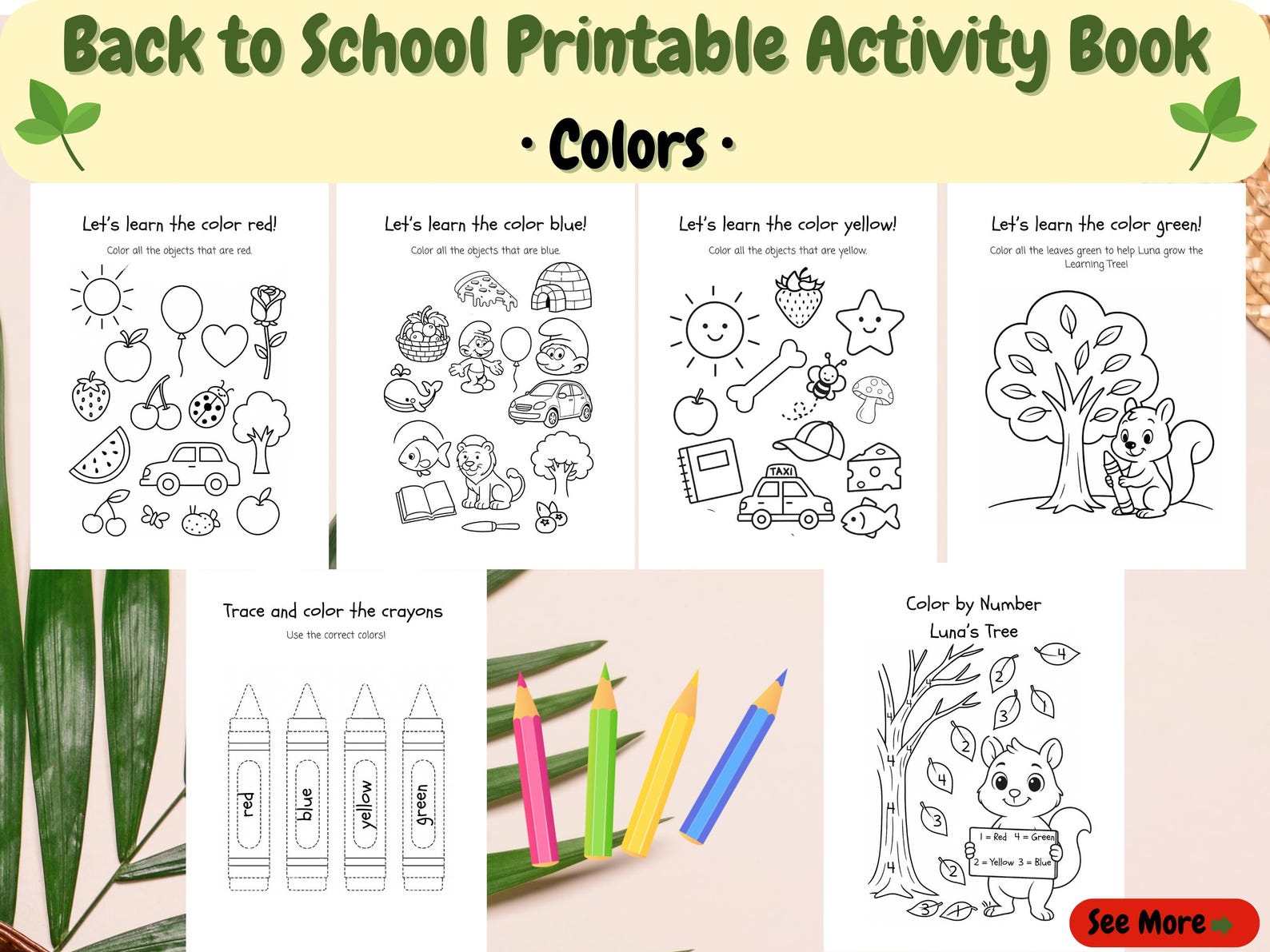 Back to School Activity Bundle for Kids – 42 Printable Pages | Letters ...
