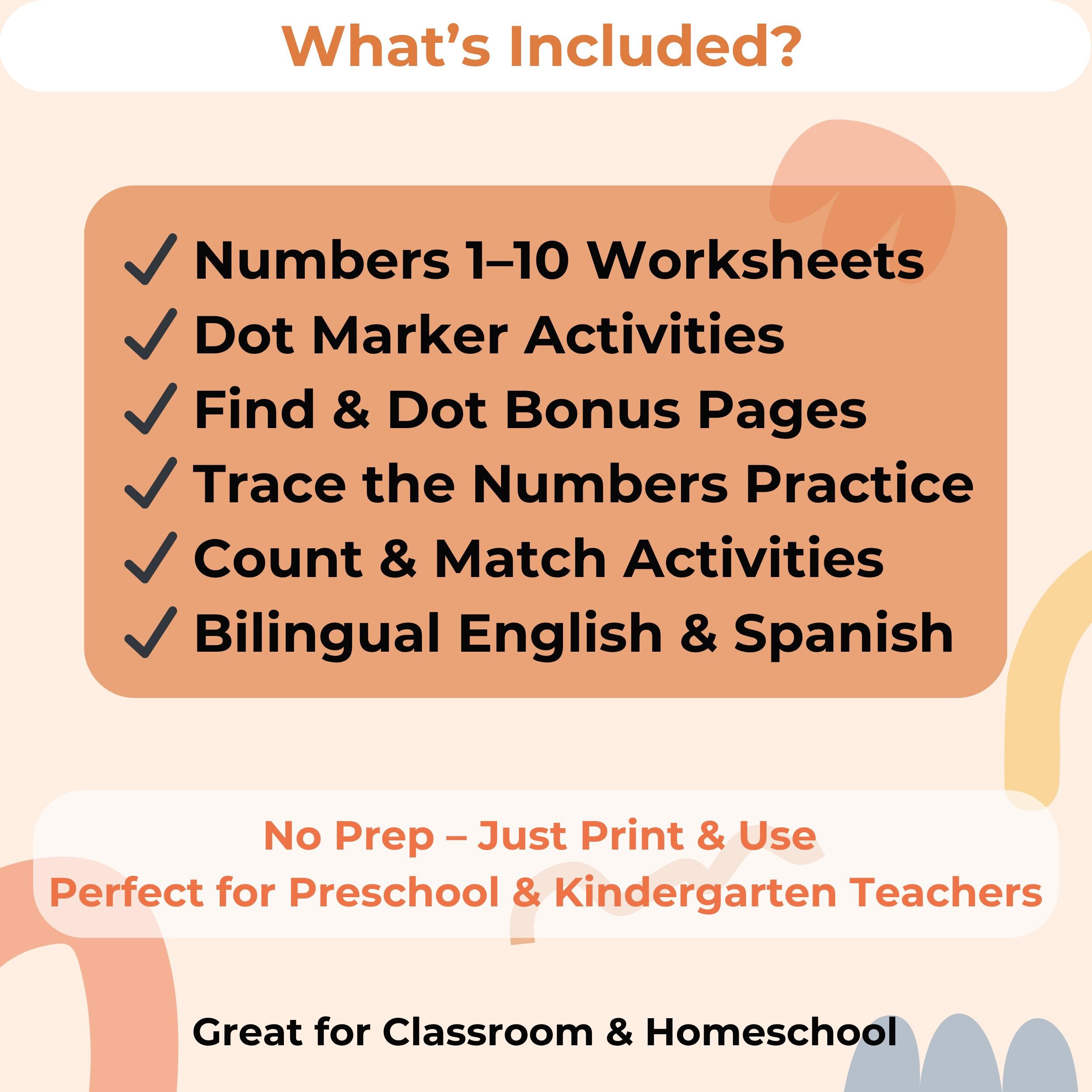 Dot Marker Numbers 1-10 Worksheets, Do A Dot Printable, Number ...