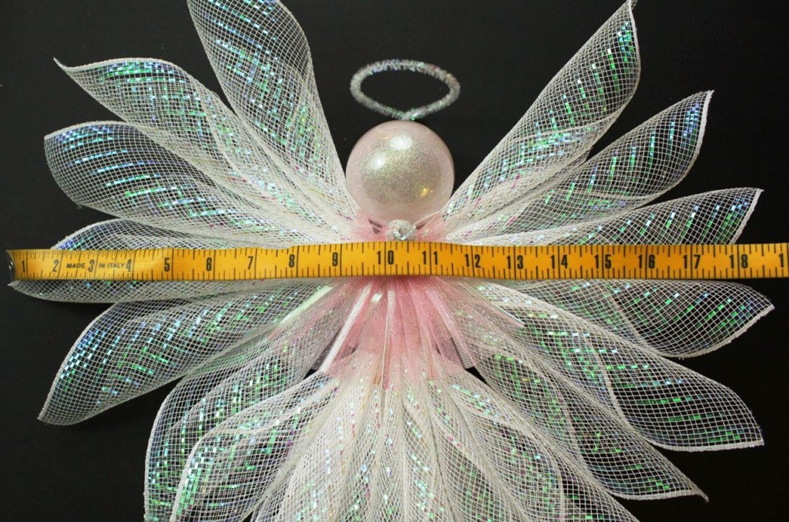 Christmas Two Tone Gold Deco Mesh Angel-large - Etsy