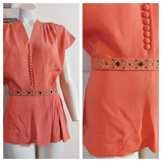 vintage vintage 1940s top - Gem