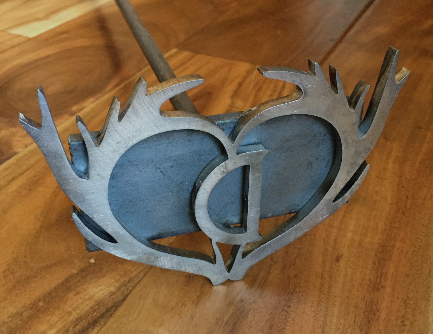 Heart Antler Branding Iron - Wedding Brander, Branding Ceremony, Deer ...