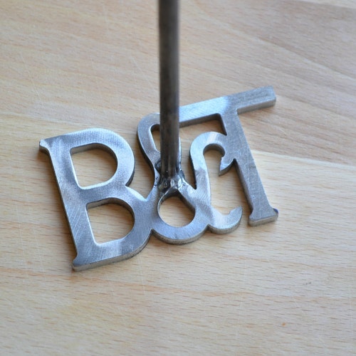 Personalized Initial and Heart Outline Branding Iron Wedding - Etsy