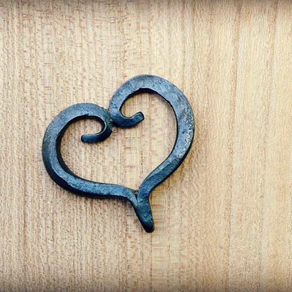 Hand Forged Heart - Etsy
