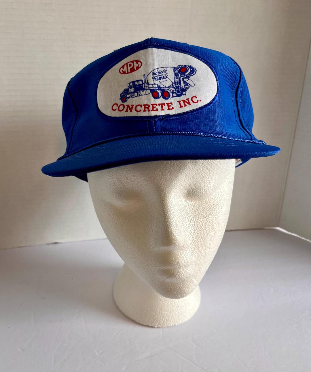 Vintage Trucker Style Snapback Cap Construction Advertising - Etsy