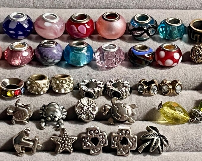 30 CT Vintage Pandora Style Beads - Etsy