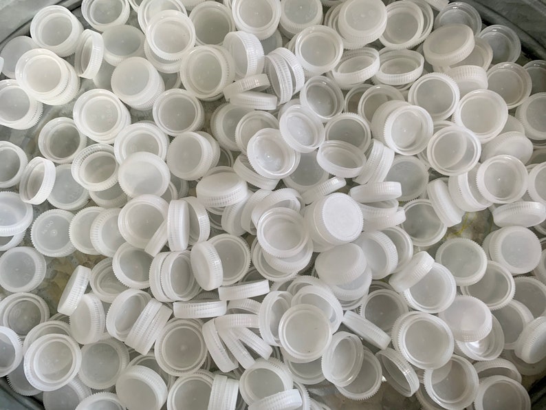 200 Clear Recycled Plastic Bottle Caps - Etsy
