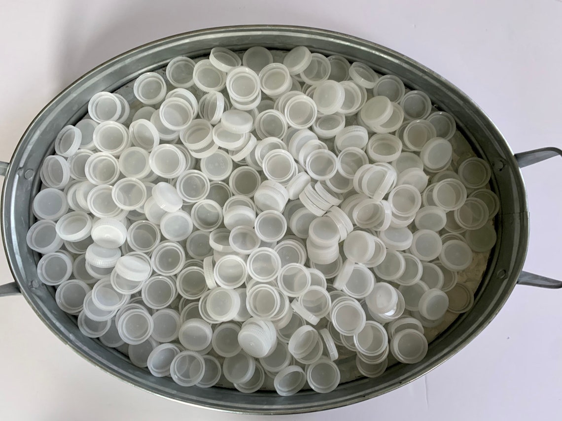 200 Clear Recycled Plastic Bottle Caps - Etsy