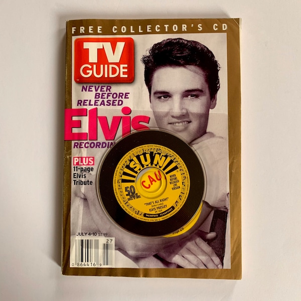 Elvis Tv Guide - Etsy
