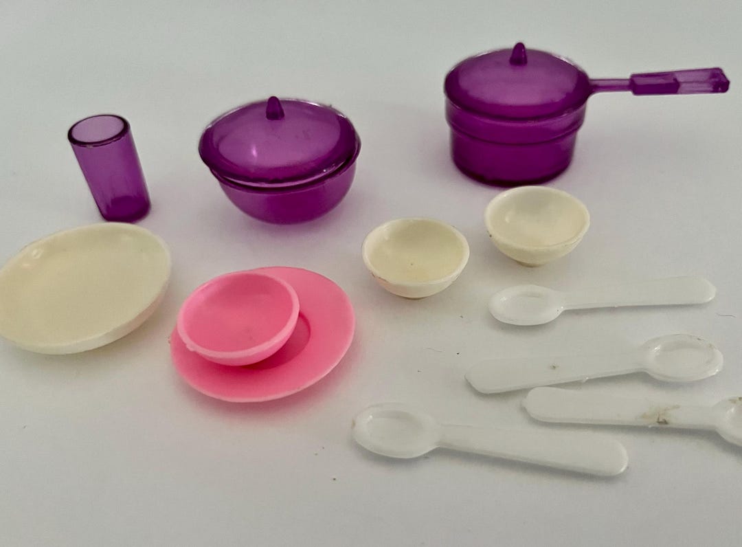 14 PC Vintage Mini Plastic Play Dishes - Etsy