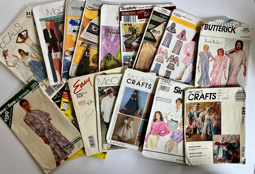 Vintage Large Lot Pattern Envelopes Paper Ephemera Craft Supply - Etsy