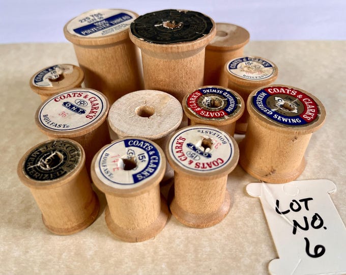 12 CT Wooden Spools Vintage Empty Spools - Etsy