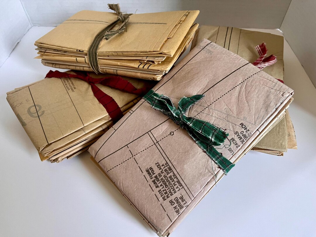 Sewing Pattern Tissue Paper Bundle Paper Ephemera - Etsy