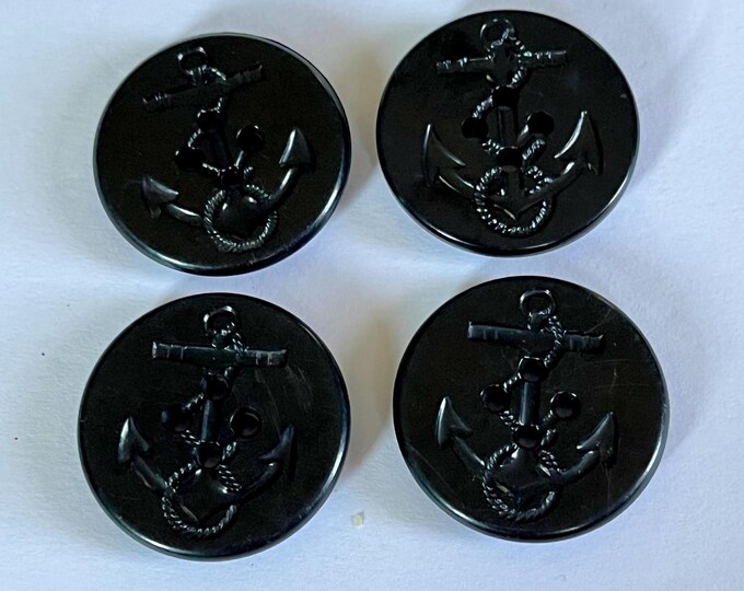 4 CT Vintage Pea Coat Military Anchor Buttons - Etsy