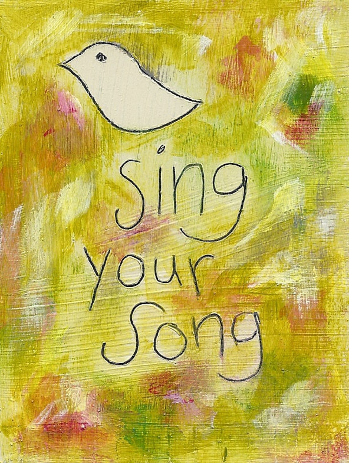 Sing Your Song - ART CARD - Ecofriendly - Etsy