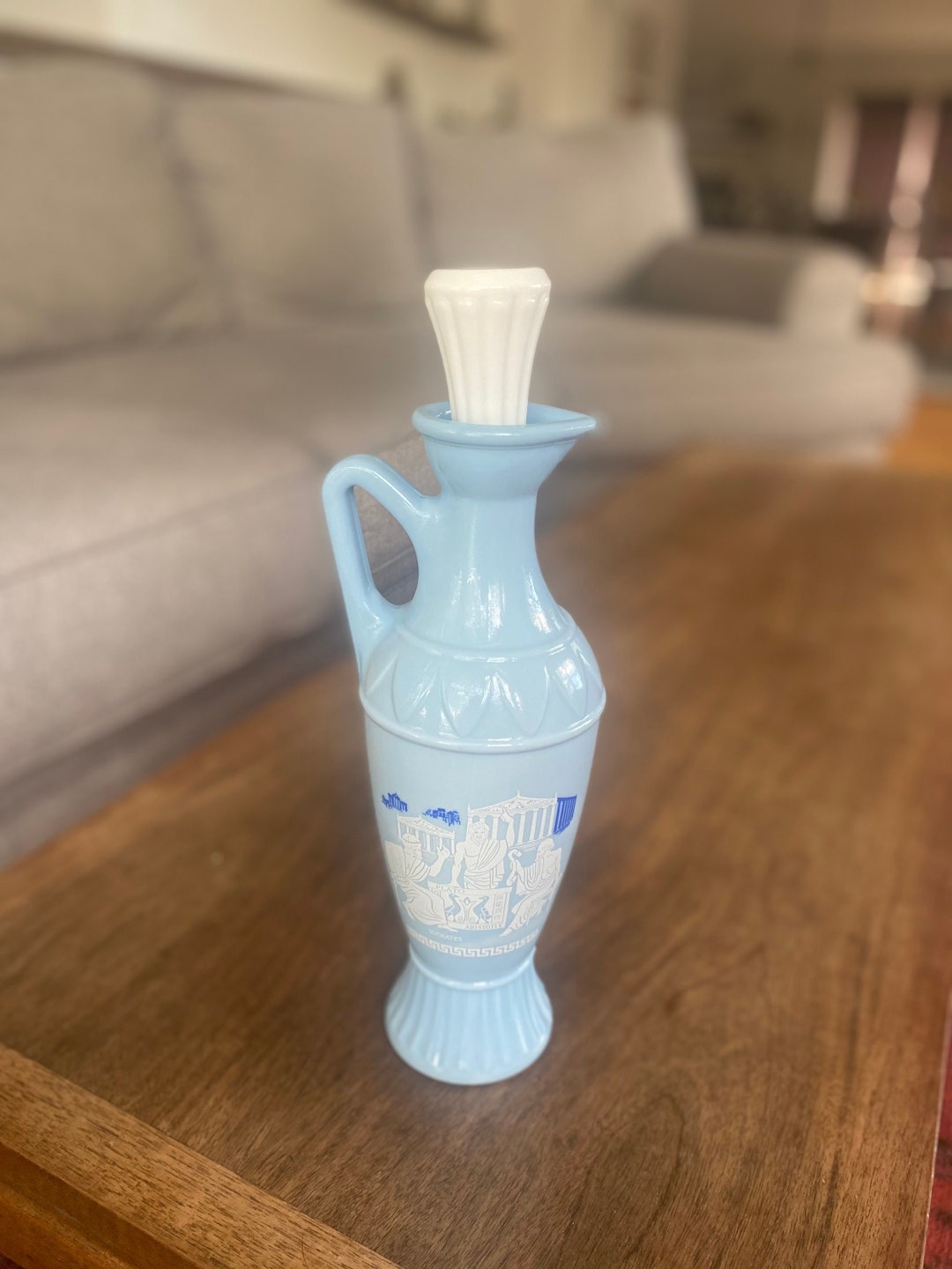 Vintage Greek Liquor Decanter / Socrates / Aristotle / Plato / Ancient ...