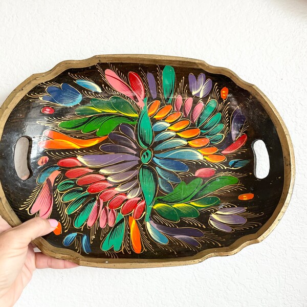 Hand Painted Wooden Trays - Etsy