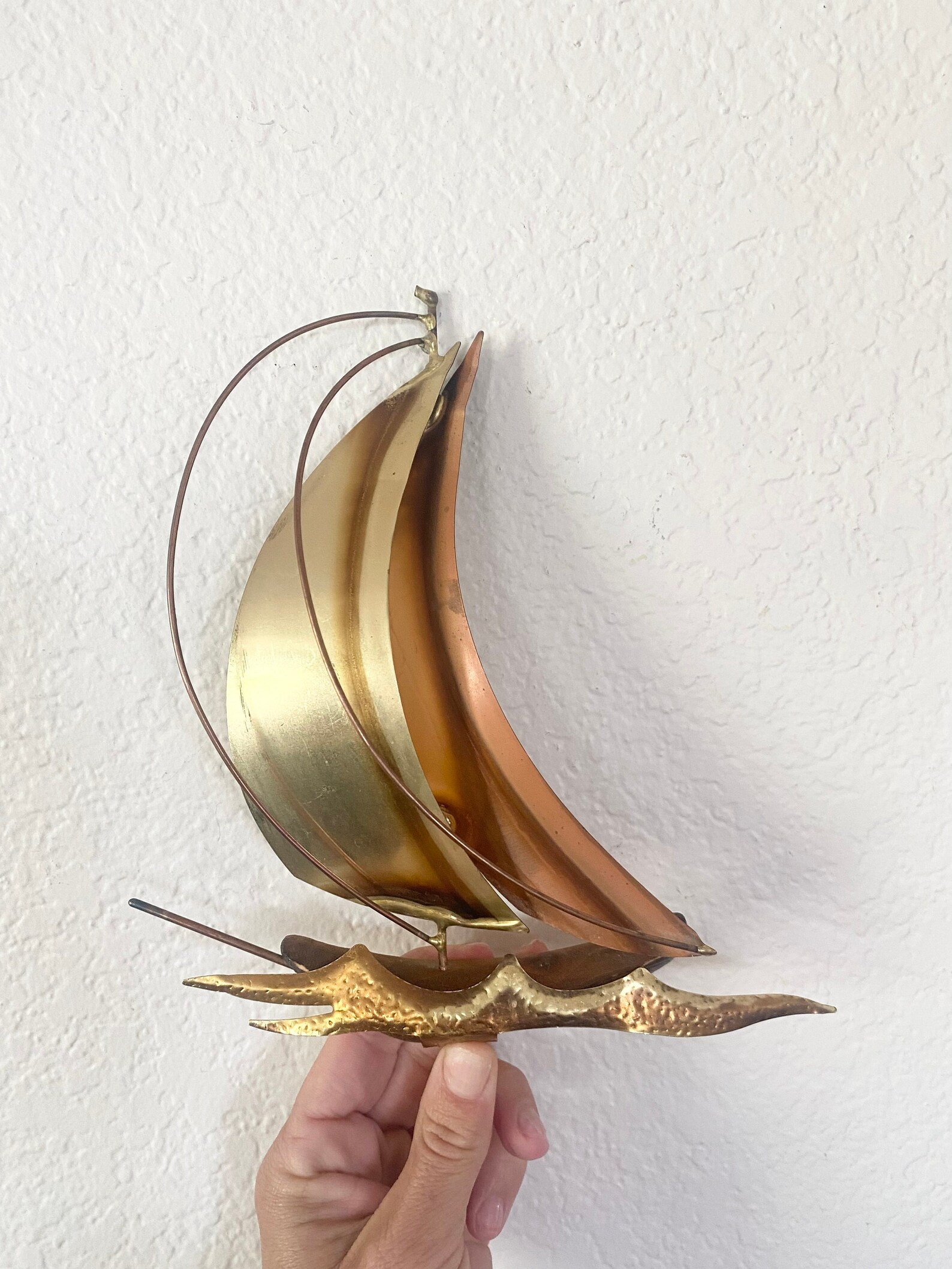 Vintage Metal Ship / Copper Wall Boat / Nautical Wall Decor / - Etsy