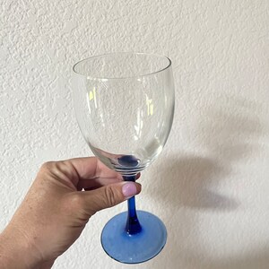 Vintage Assorted Blue Glasses / Blue Stem Glassware / Barware / Curated ...