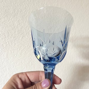 Vintage Assorted Blue Glasses / Blue Stem Glassware / Barware / Curated ...