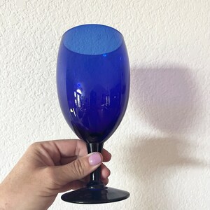 Vintage Assorted Blue Glasses / Blue Stem Glassware / Barware / Curated ...