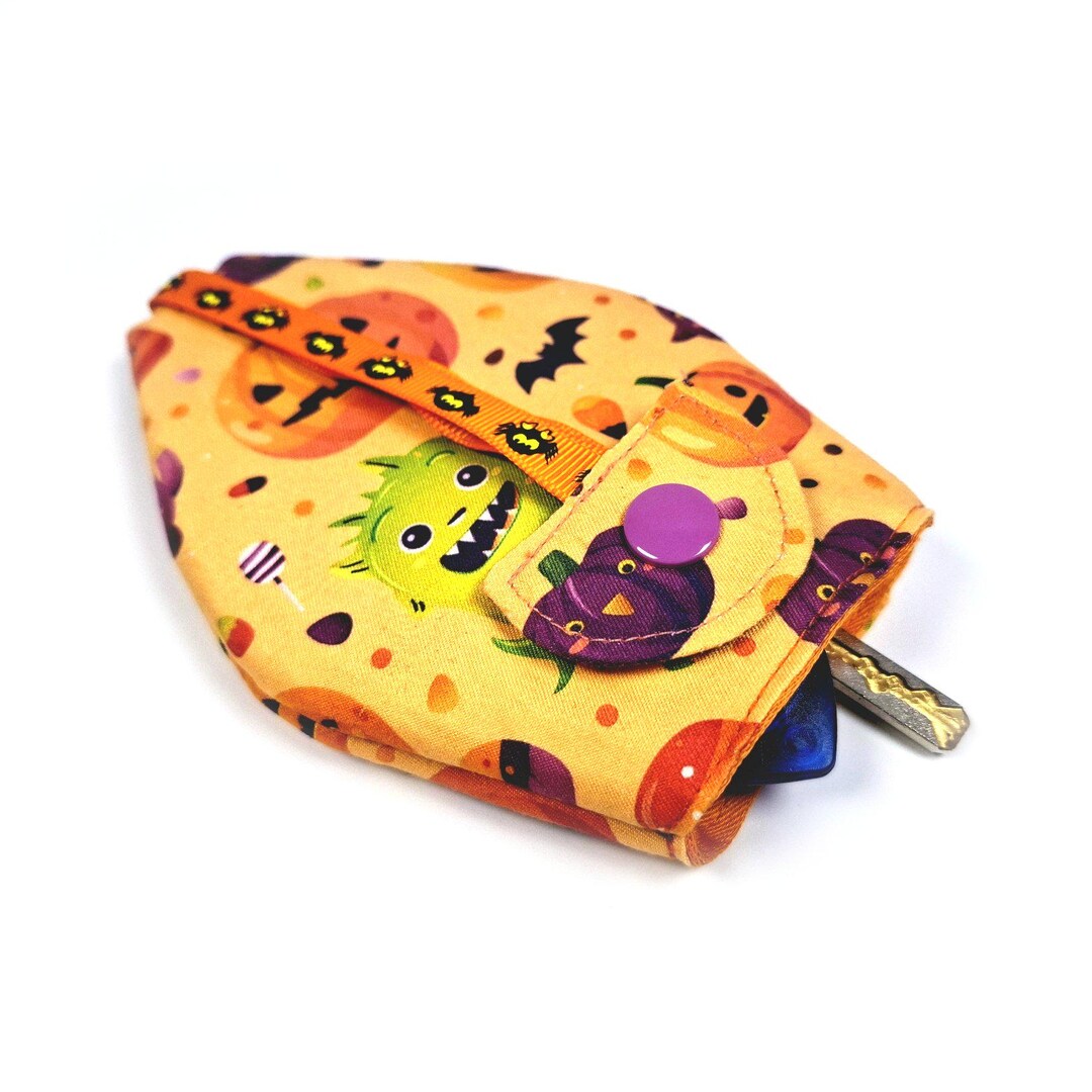 Spooky Halloween Key Pouch | Cute Fabric Key Case, Unique Keychain Fob ...