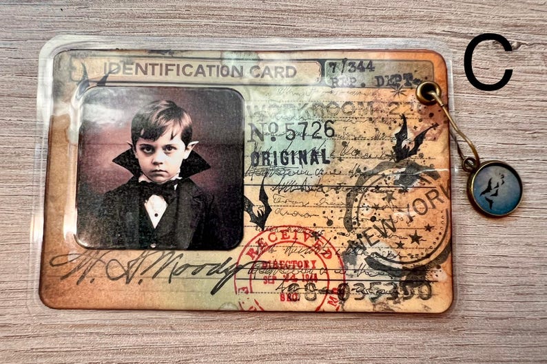 Halloween Vintage Photo ID No 1 - Tim Holtz Inspired. - Etsy