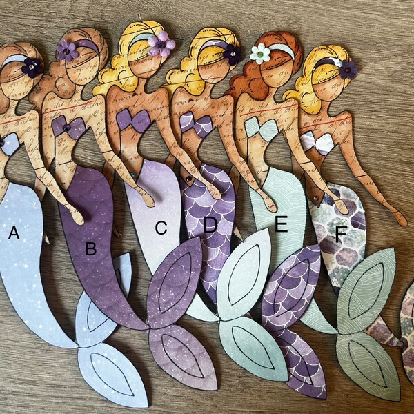 Mermaid Paper Dolls - Etsy