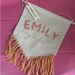 Custom Embroider Name Banner | Wall Pennant | Canvas Banner | Baby ...