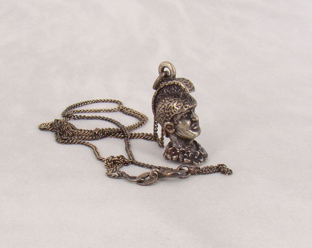 Gladiator Roman Sterling Pendant Sterling Italy Chain Centurion Design ...