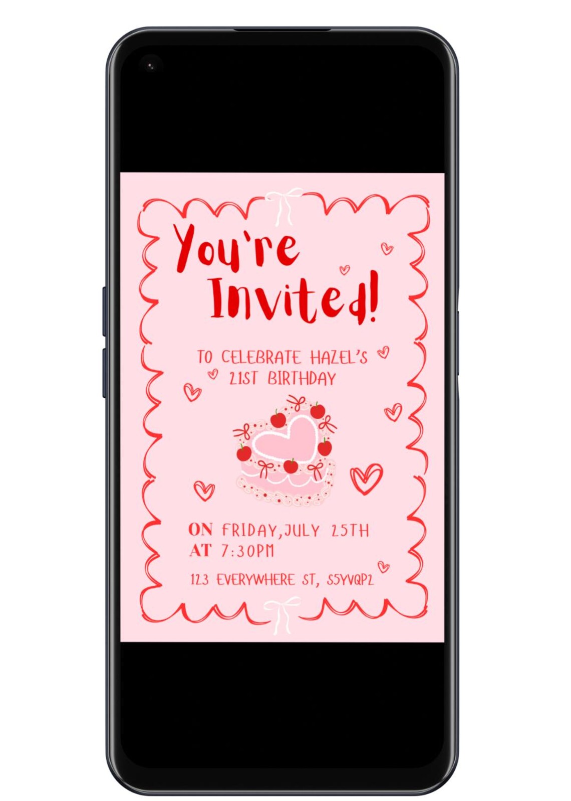 Personalised Birthday Party Invitation Personalised Gift Birthday ...