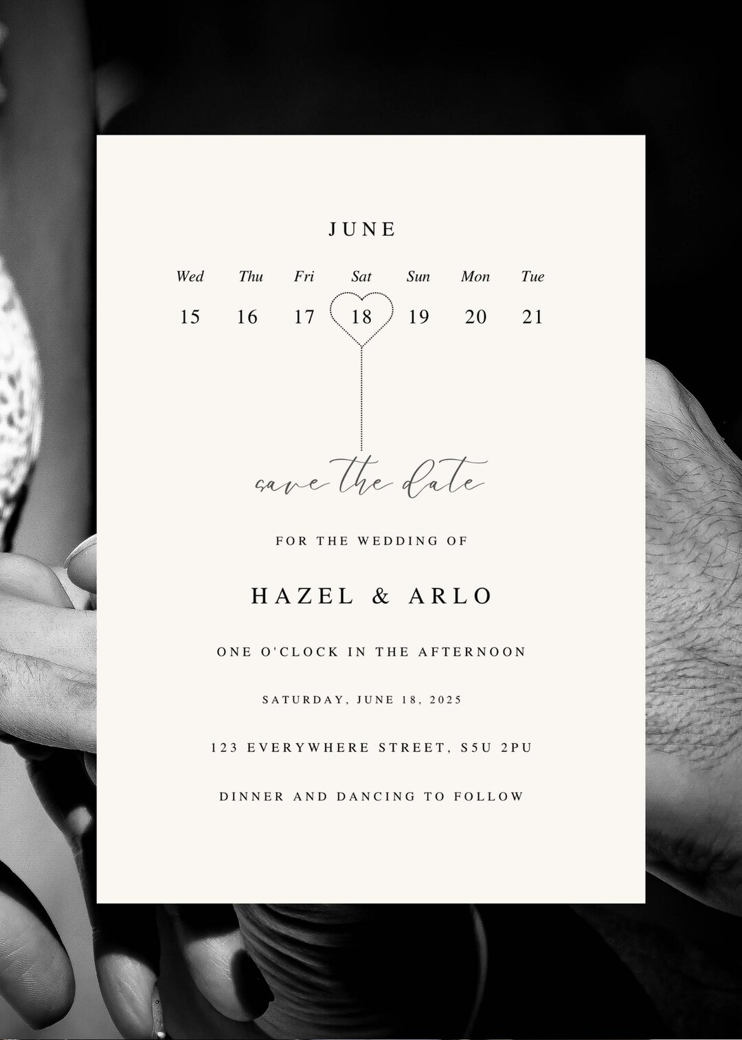 Editable Digital Wedding Save the Date Invitation - Etsy