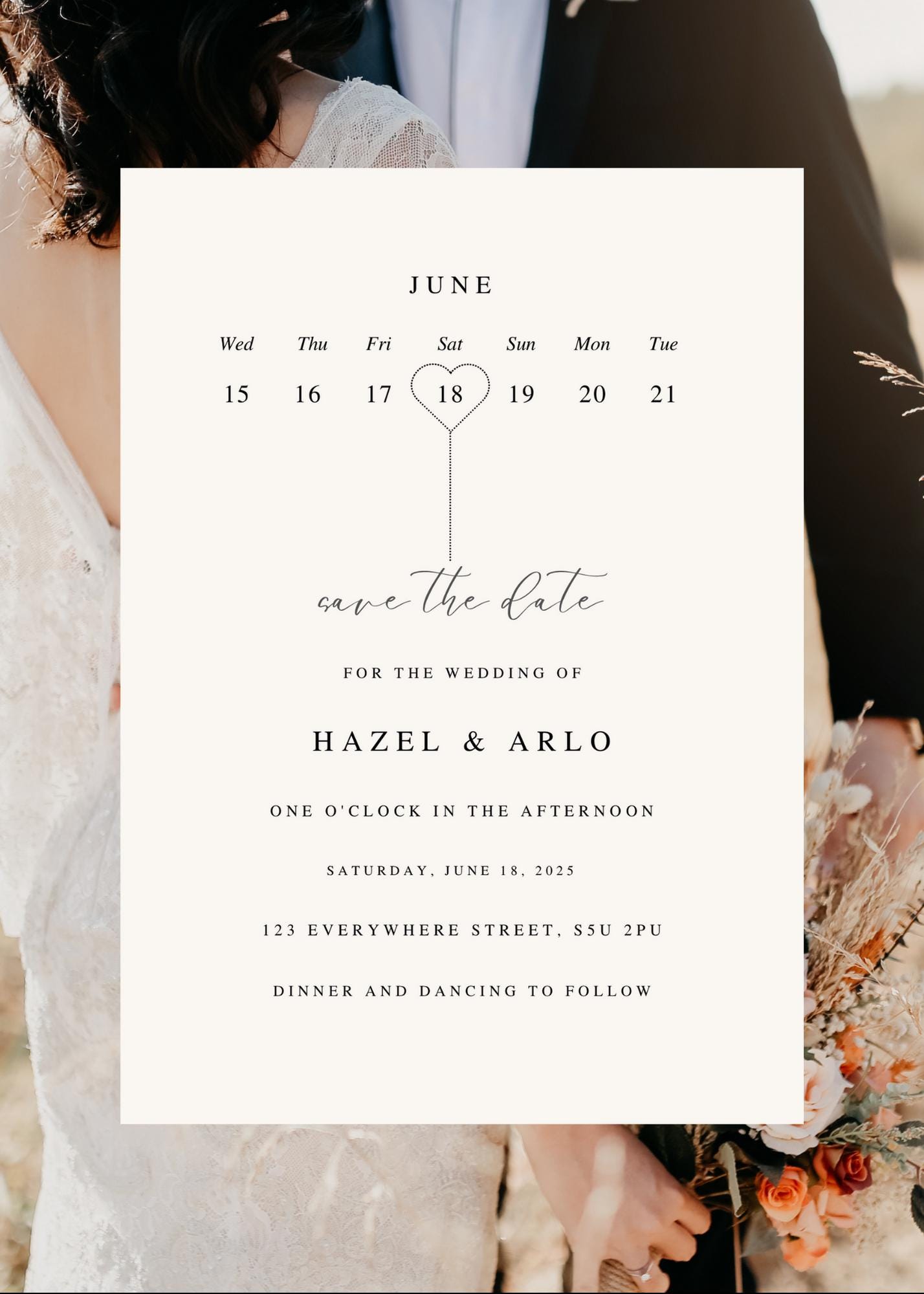 Editable Digital Wedding Save the Date Invitation - Etsy
