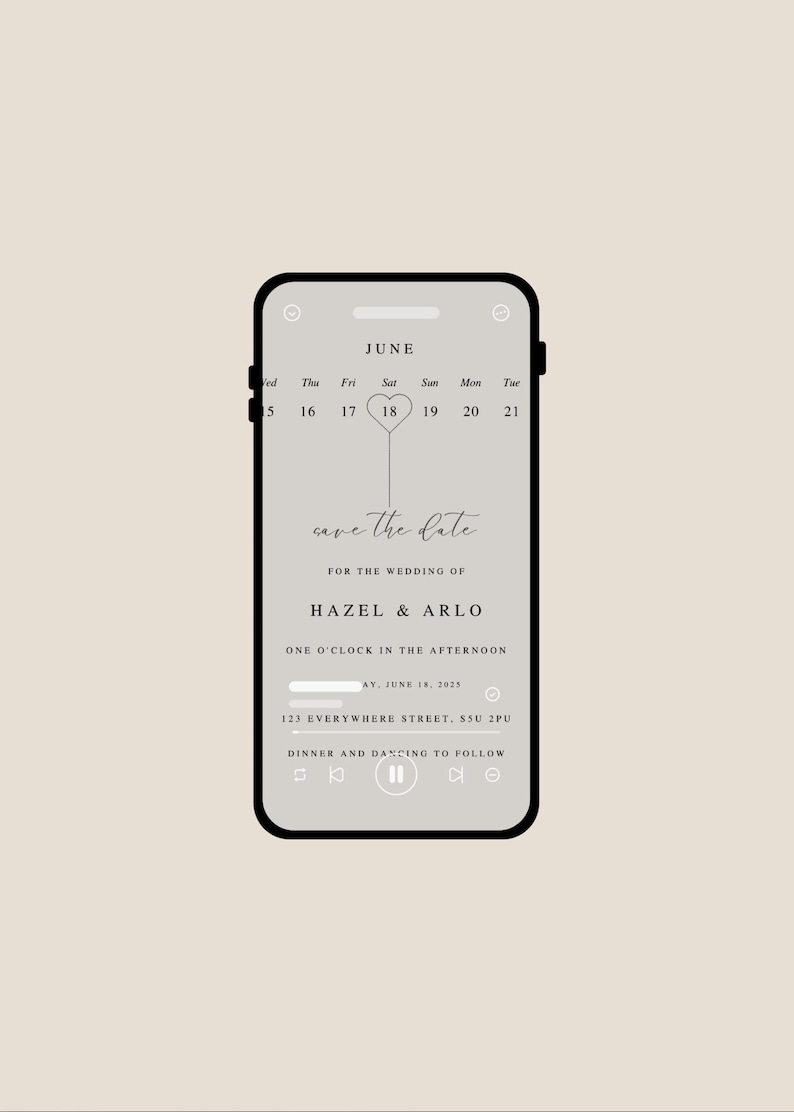 Editable Digital Wedding Save the Date Invitation - Etsy