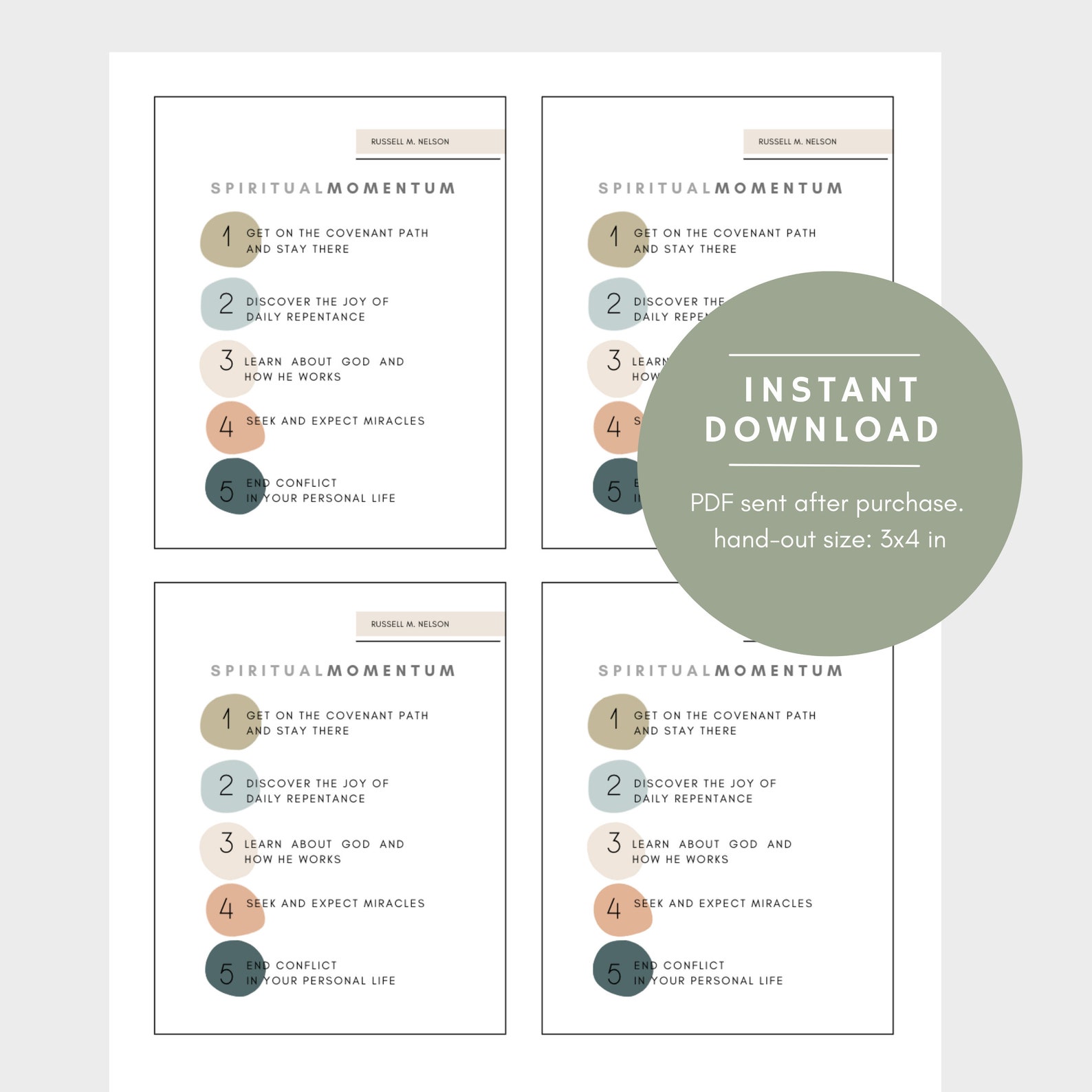 HANDOUT PRINTABLE General Conference Handout Printable Lds - Etsy