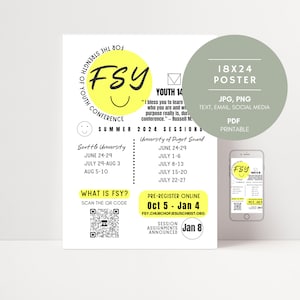 FSY LDS Youth Digital Poster Printable Template Download - Etsy