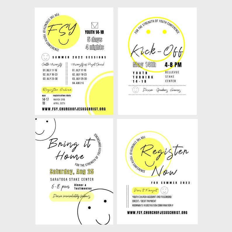 5x7 FSY LDS Youth Flyer Printable 4 Flyers for the Strength | Etsy