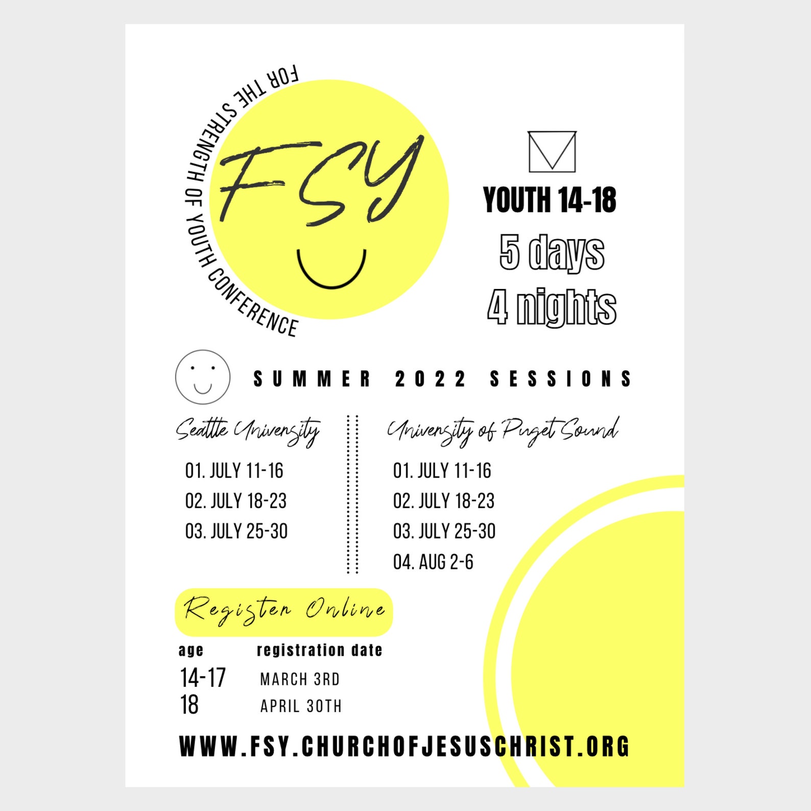 5x7 FSY LDS Youth Flyer Printable 4 Flyers for the Strength | Etsy