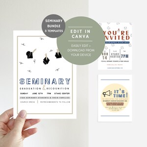 Seminary LDS Youth Flyer Printable, 3 Templates, Graduation, Invitation ...