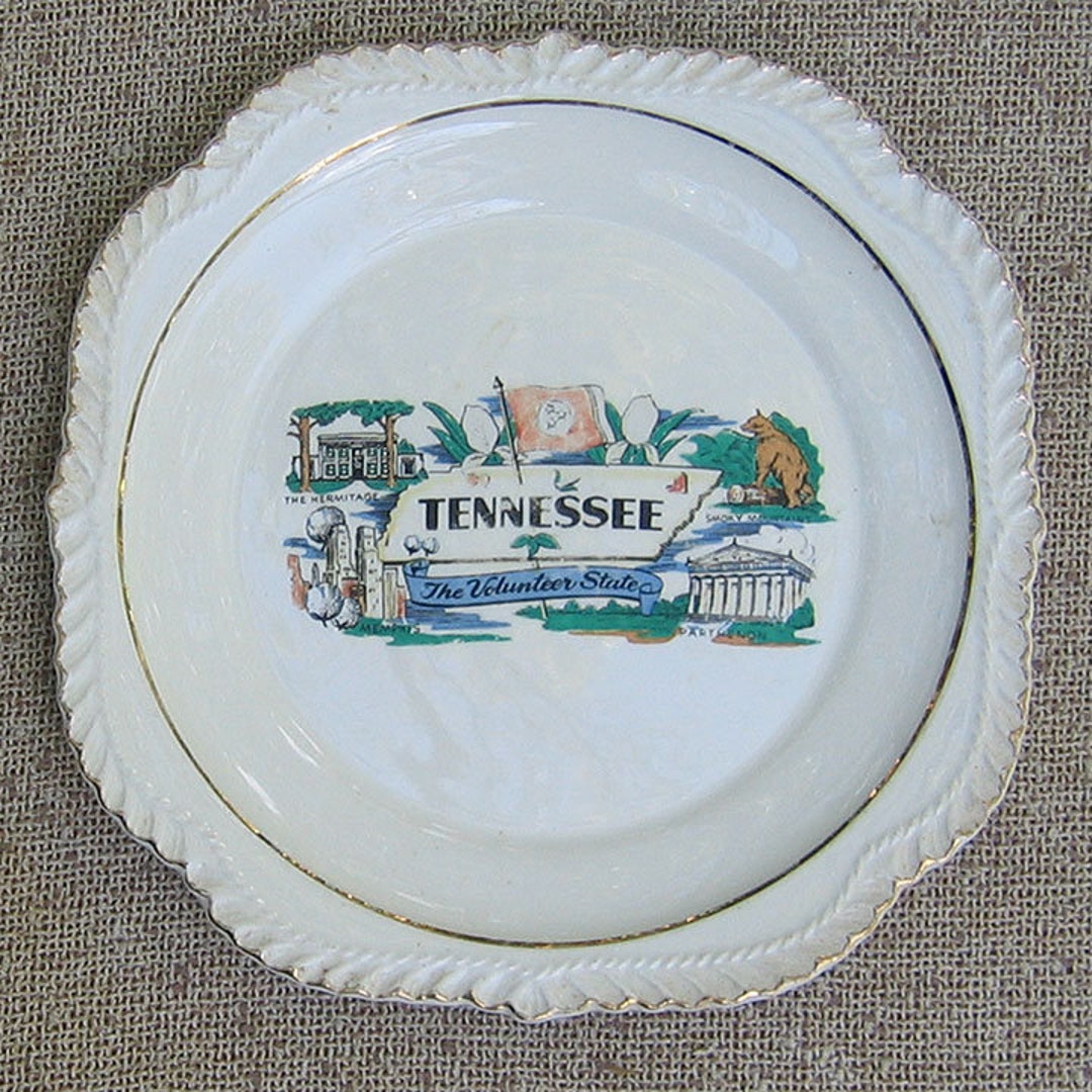 Vintage Souvenir State Plate TENNESSEE - Etsy